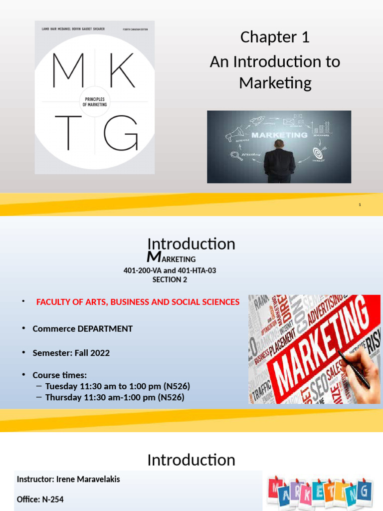 CH01 Revised PPT MKTG 4ce Fall 2022 | PDF | Marketing | Marketing ...