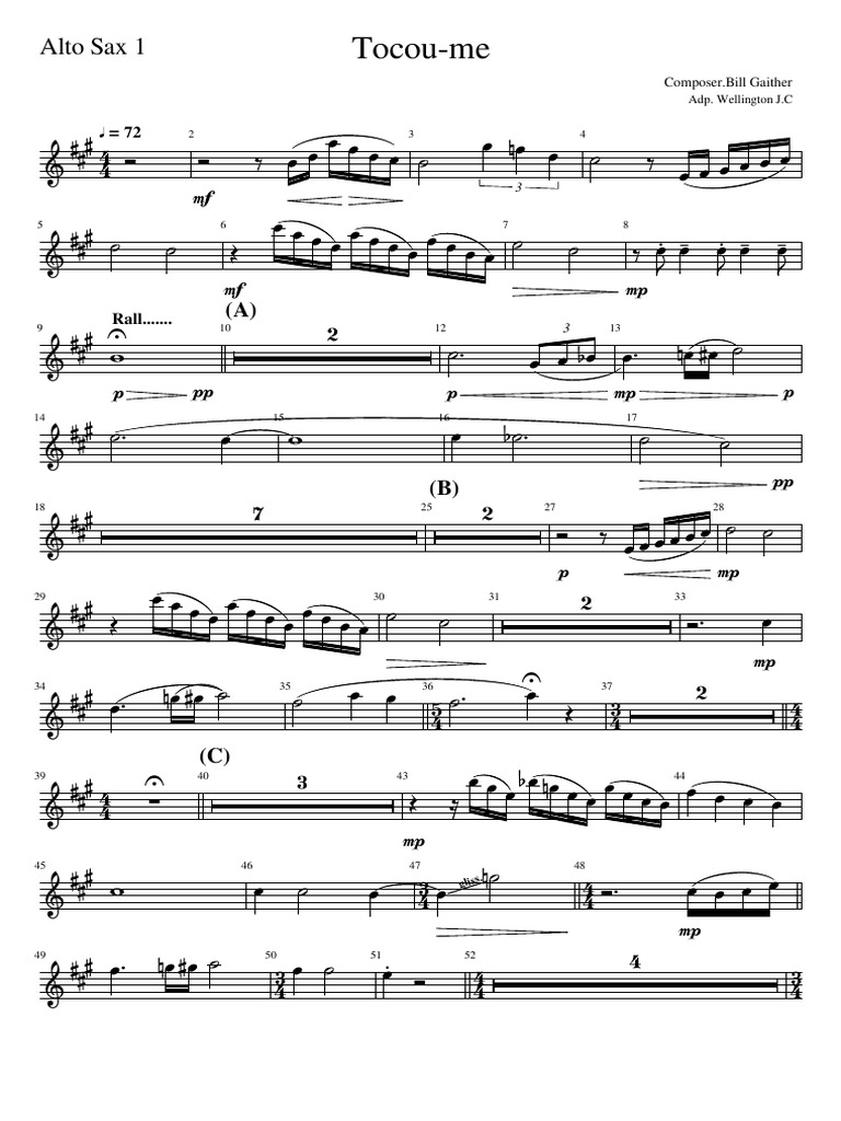 Tocou-Me-Alto Sax 1 | PDF