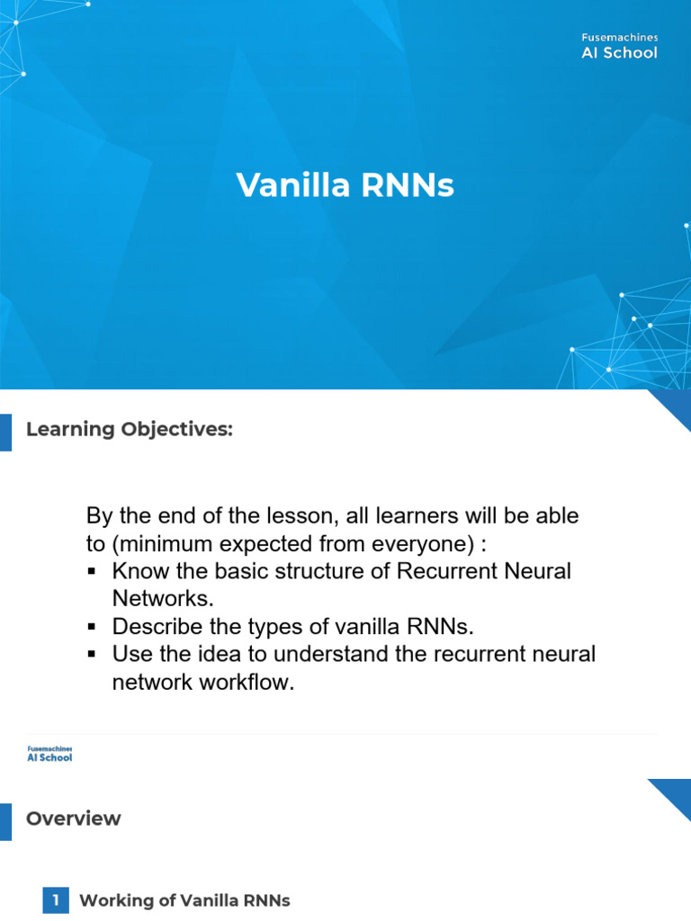 Understanding Vanilla RNNs and Applications | PDF | Artificial ...