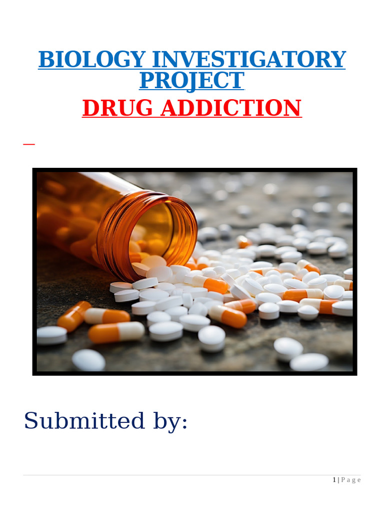 Drug Addiction Investigatory Project | PDF | Nicotine | Tobacco Smoking