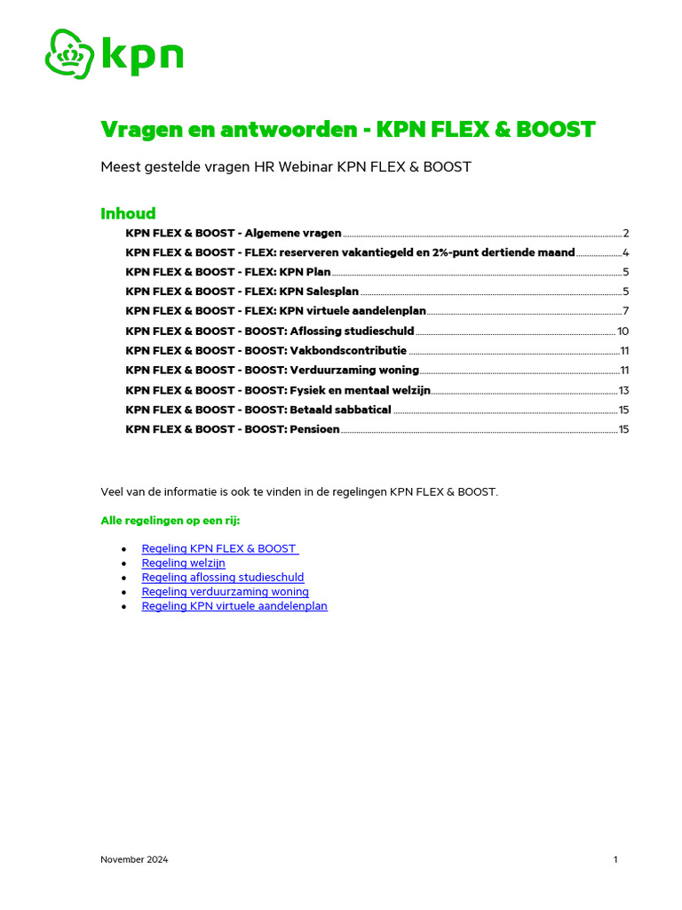 Q&A Webinar KPN FLEX & BOOST | PDF