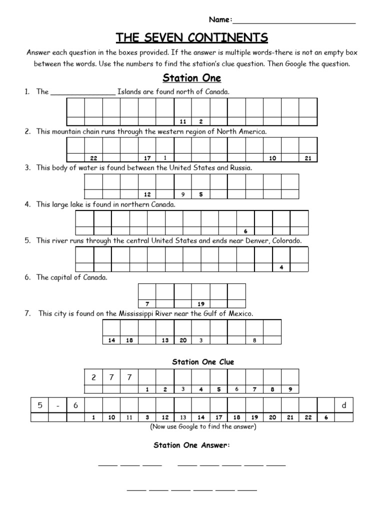 Seven Continents Escape Room Guide | PDF | Antarctica | Central America