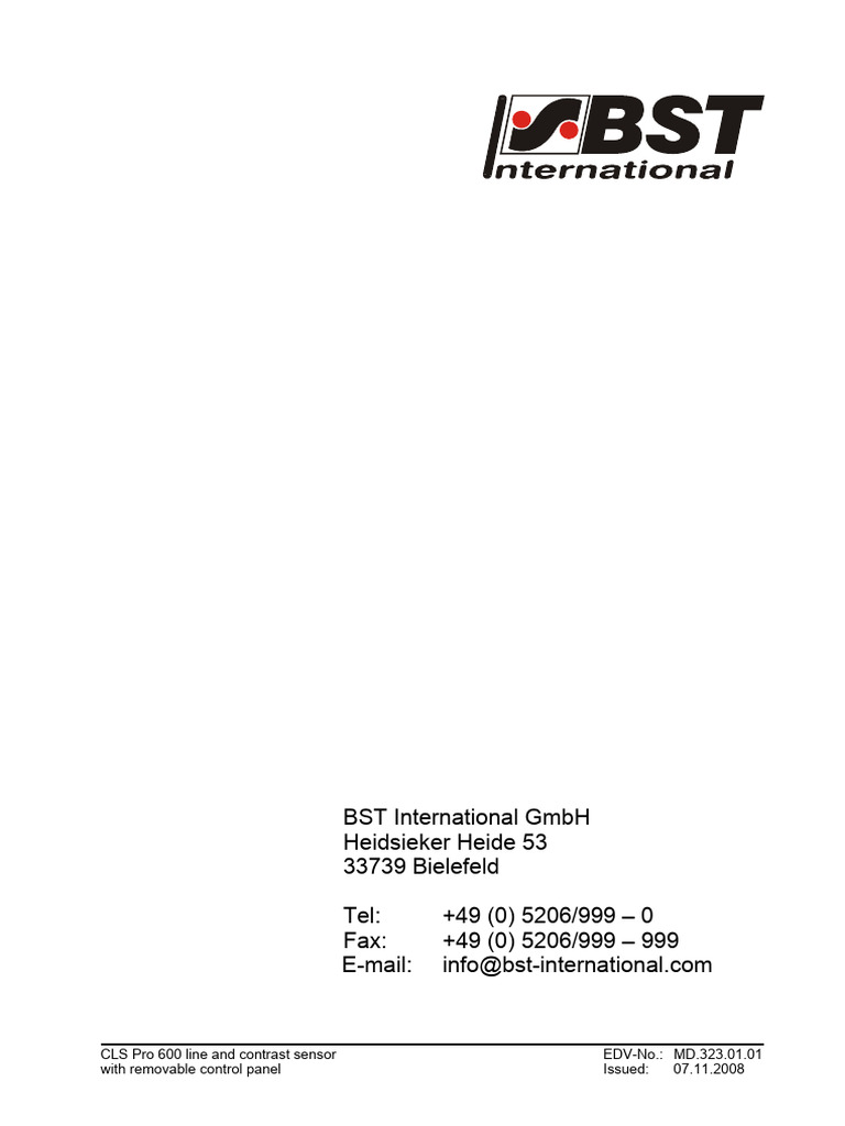 CLS Pro 600 Manual | PDF | Menu (Computing) | Laser