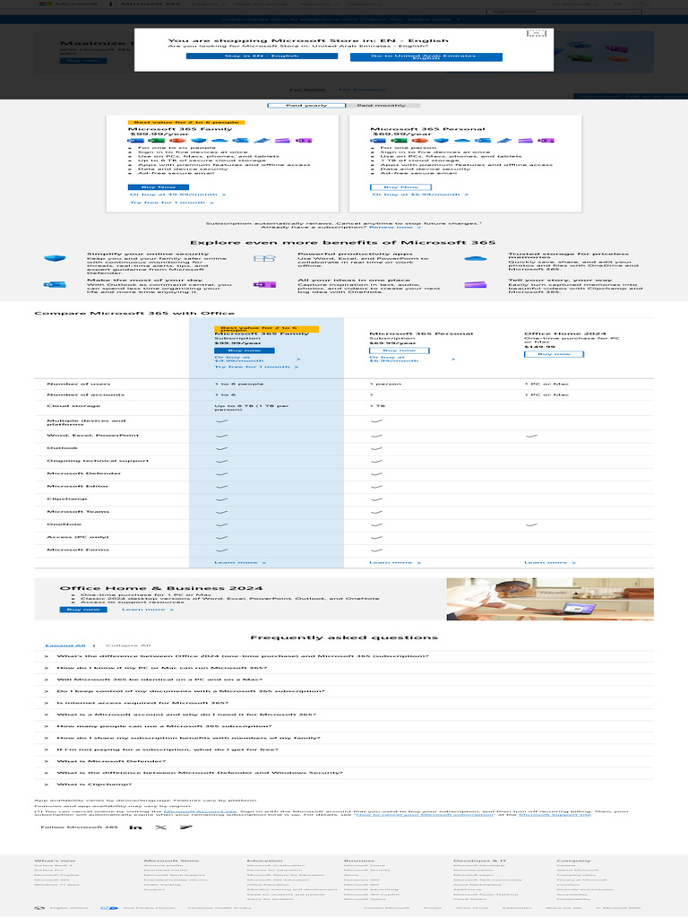 Compare All Microsoft 365 Plans (Formerly Office 365) - Microsoft Store ... Compare All Microsoft 365 Plans (Formerly Office 365) - Microsoft Store ...