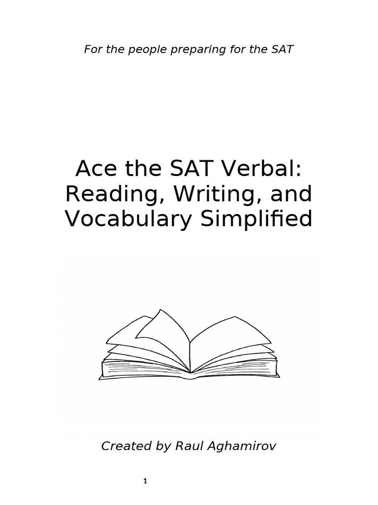 SAT Verbal Prep: Reading & Writing Guide | PDF | Sat | Reading ...