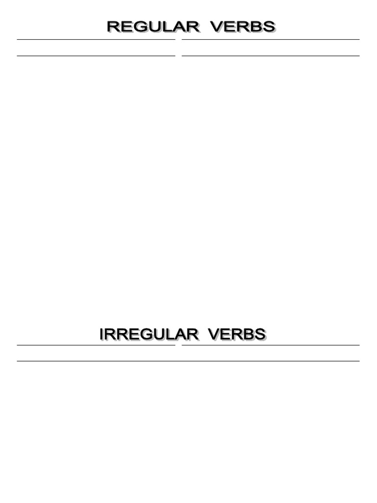 Irregular and Regular Verbs | PDF | Verb | Language Mechanics