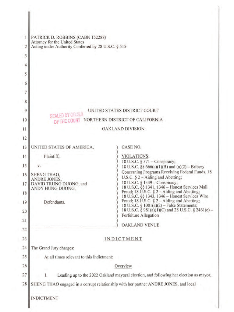Shen Thao Indictment Documents | PDF