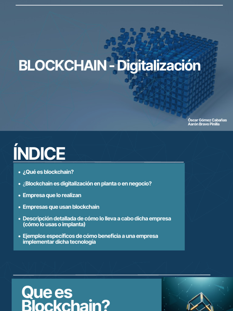 Presentación Blockchain | PDF | Tecnologías de la información | Informática