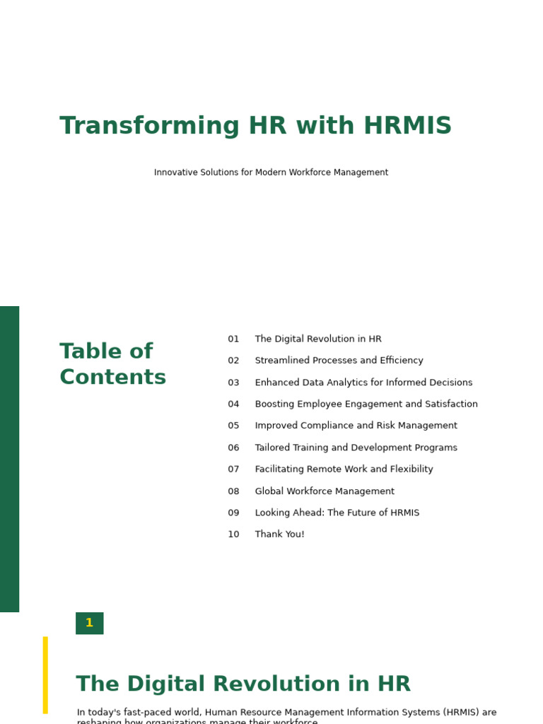 HRMIS: Revolutionizing Workforce Management | PDF | Human Resources | Employee Retention