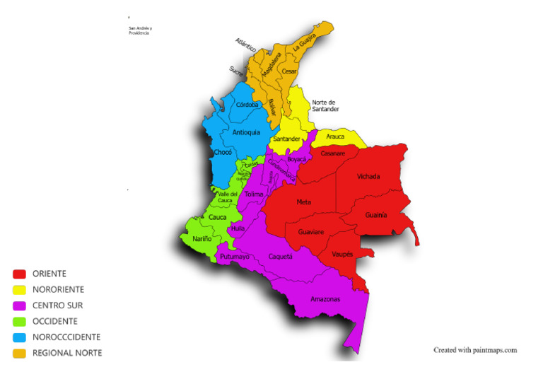 Colombia Map Chart | PDF