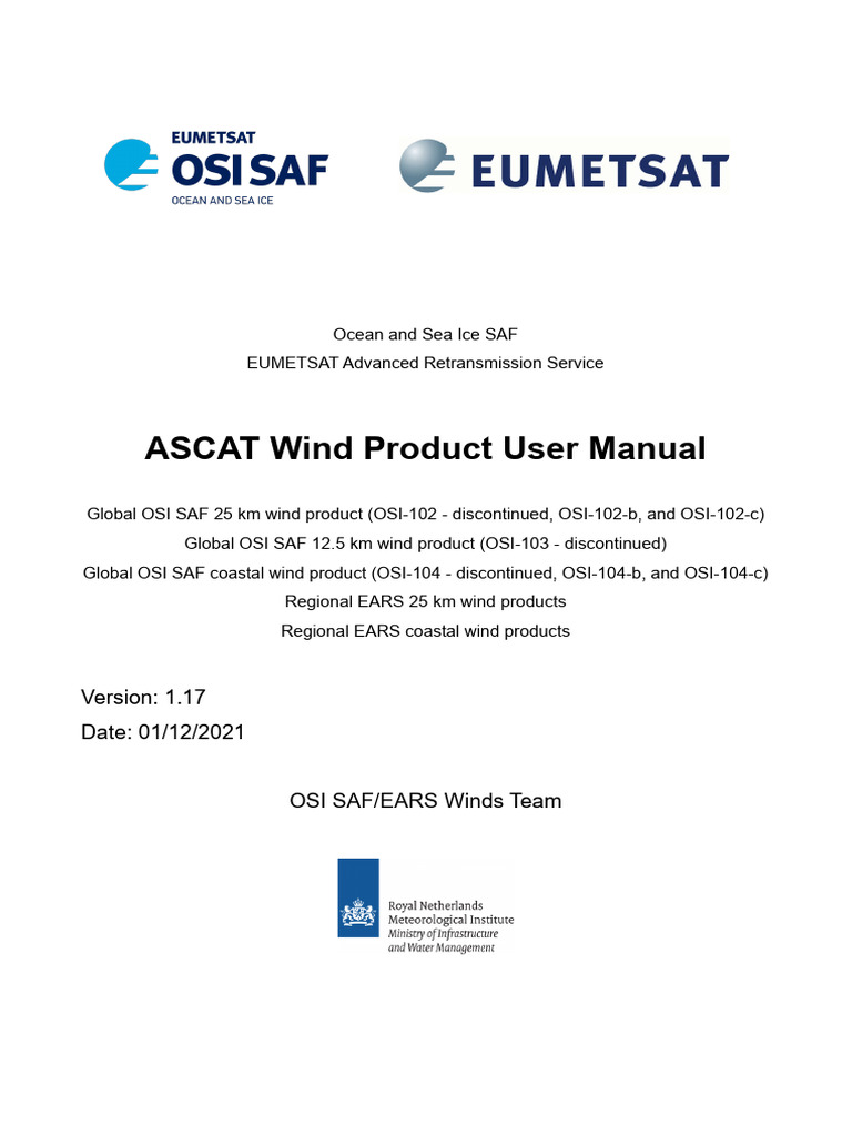 ASCAT Product Manual | PDF | Radar