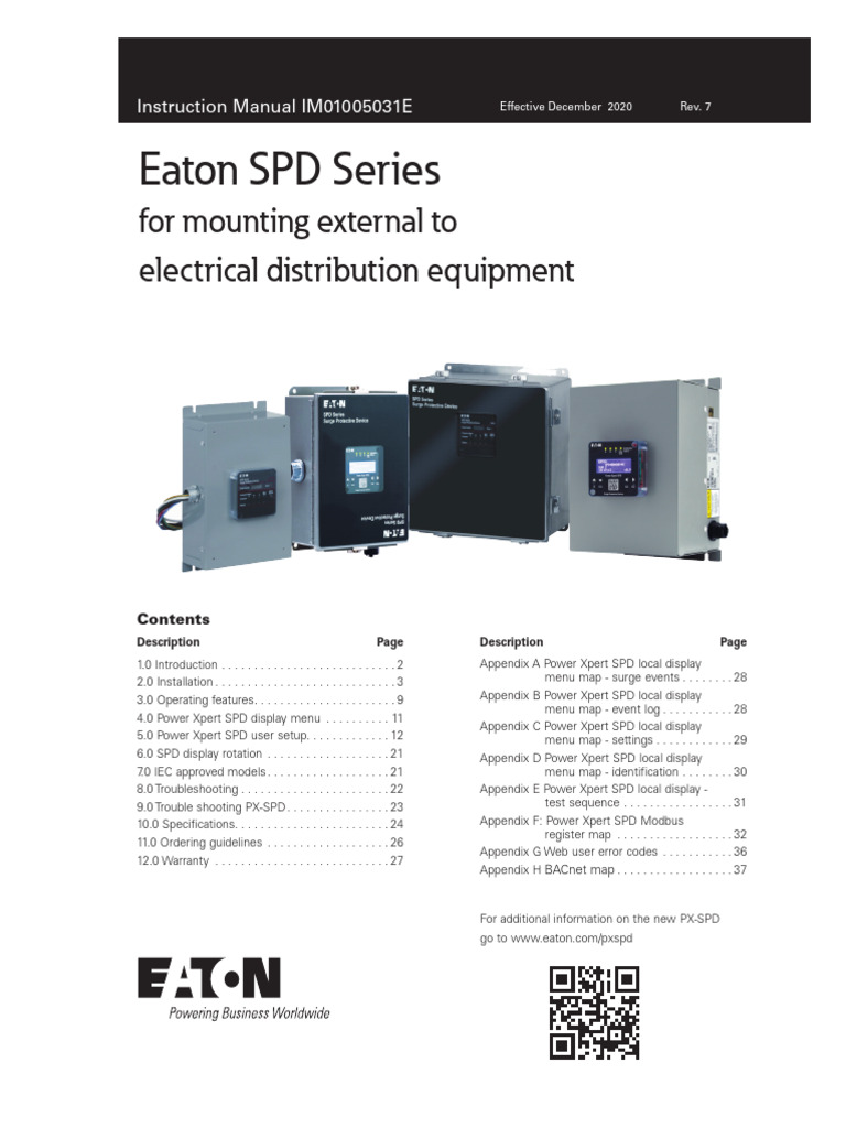 Eaton SPD Sidemounted Instructions IM01005031E.pdf - X | PDF | Fuse ...