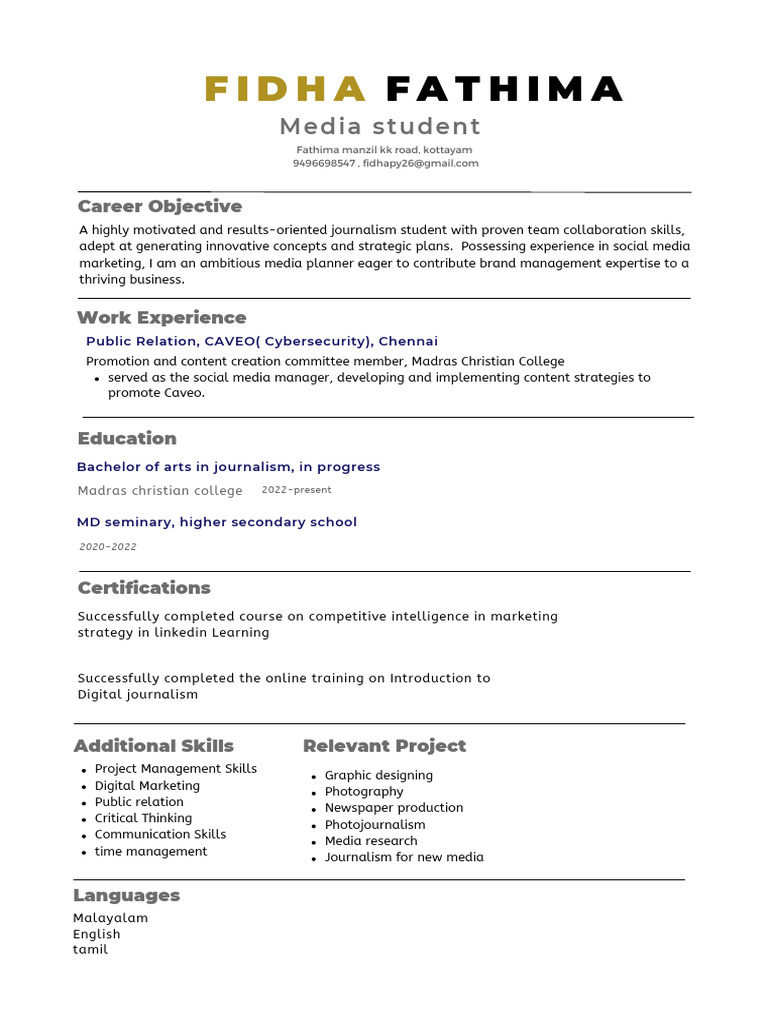 White Simple Resume - 20241211 - 132822 - 0000 | PDF