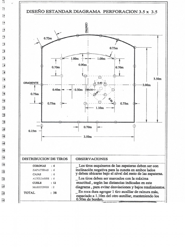 Diagrama de Disparo Sección 3,5 X 3,5 Con Cuele A Un Costado | PDF