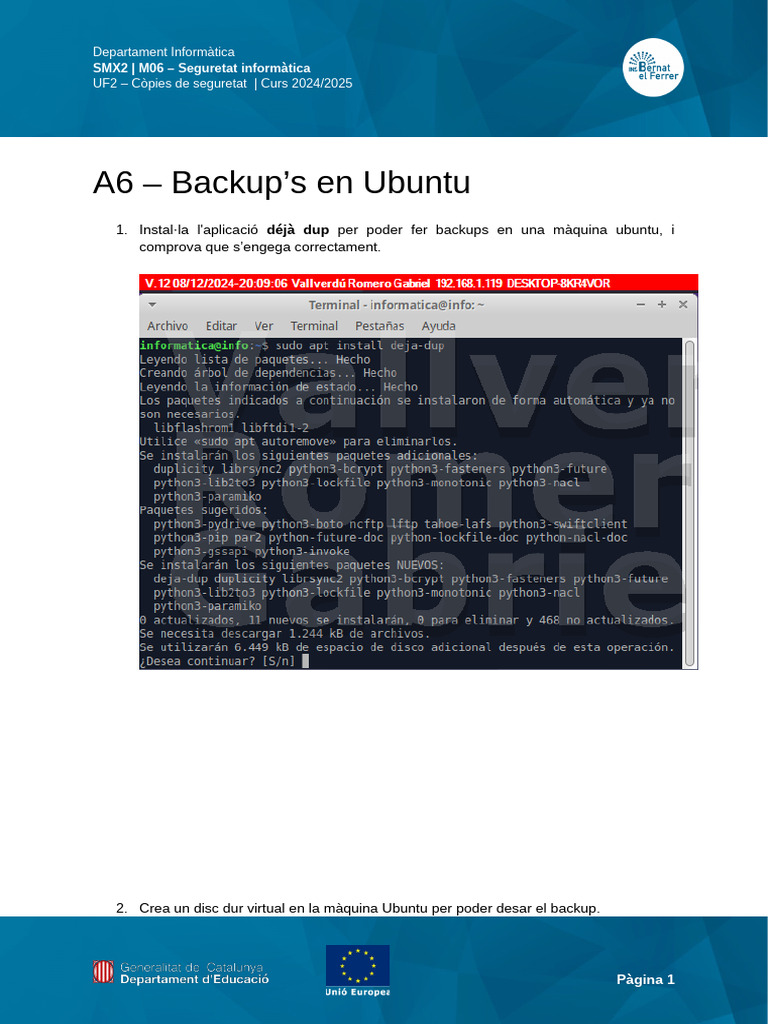 A6 - Backup Ubuntu | PDF