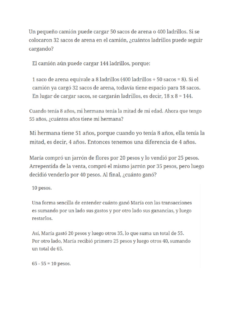 Retos Matematicos Con Respuetas Tercer Parcial | PDF