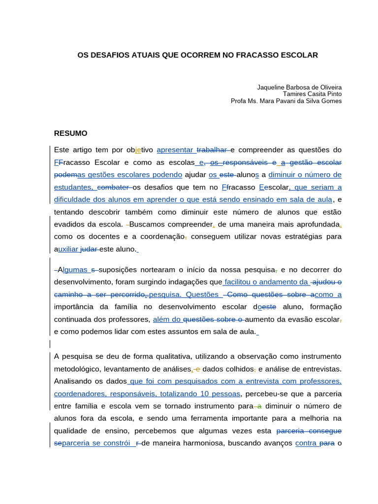 Desafios do Fracasso Escolar e Evasão | PDF | Escolas | Família