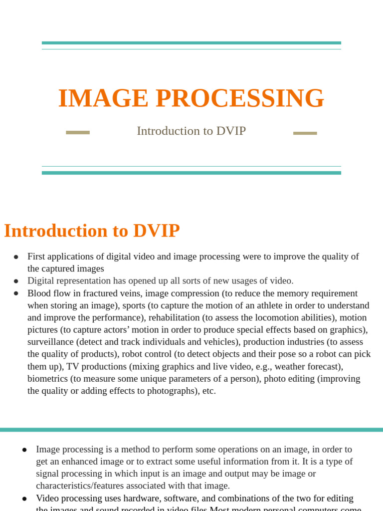 IMAGE PROCESSING PPT 1 | PDF | Pixel | Image Resolution