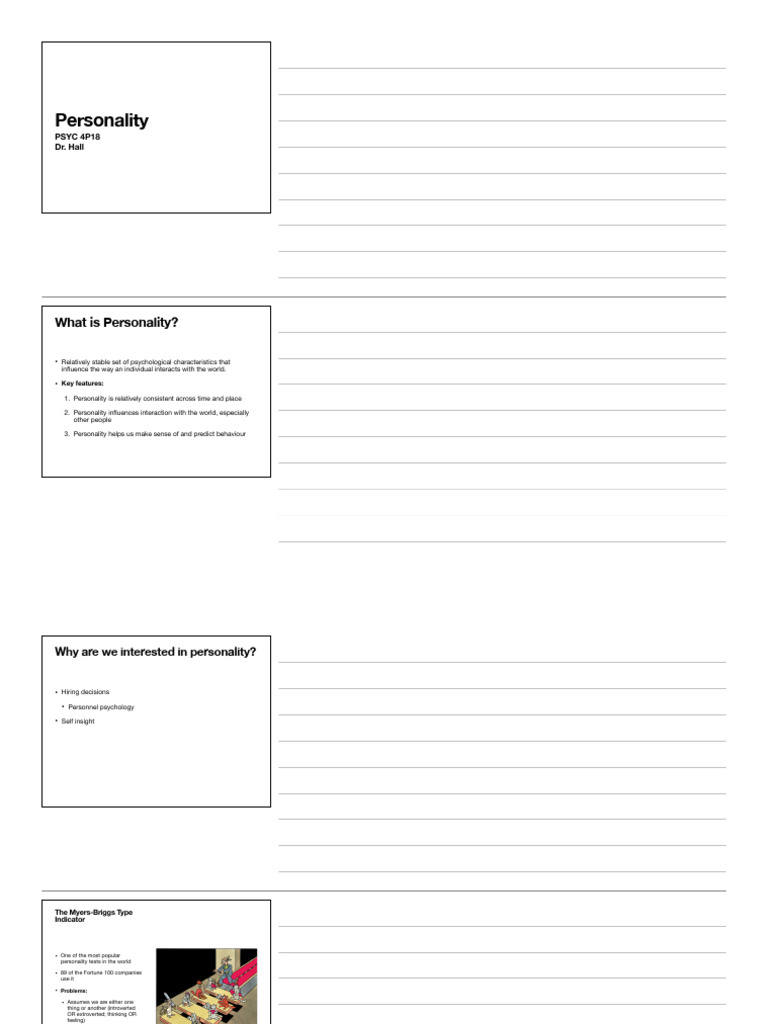 Lecture 2 Personality Pdf Extraversion And Introversion