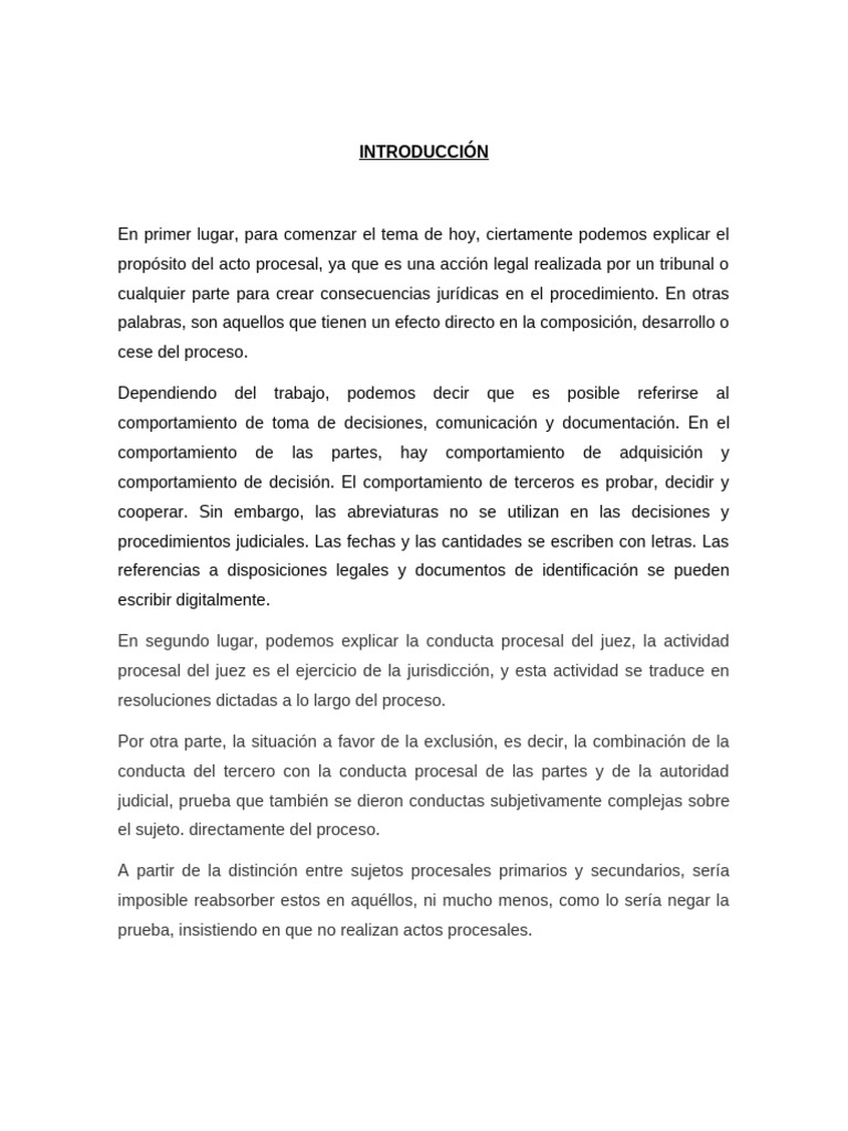 Actos Procesales: Conceptos y Efectos Jurídicos | PDF | Ley procesal ...