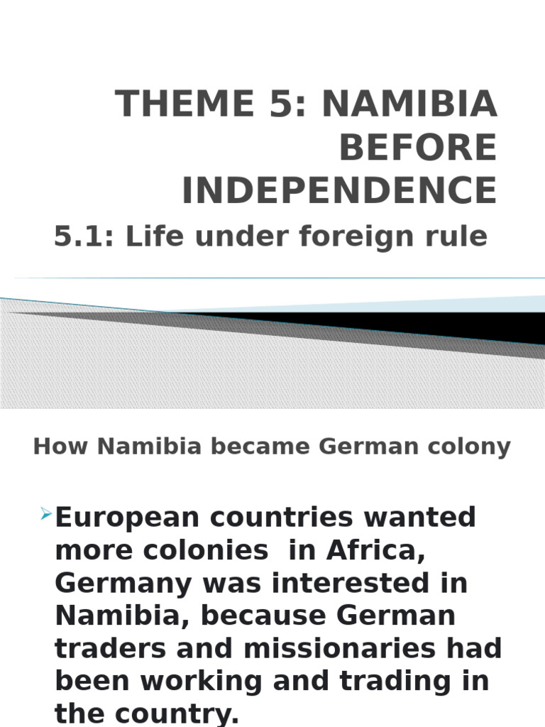 5.namibia Before Independence | PDF | Namibia | German Empire