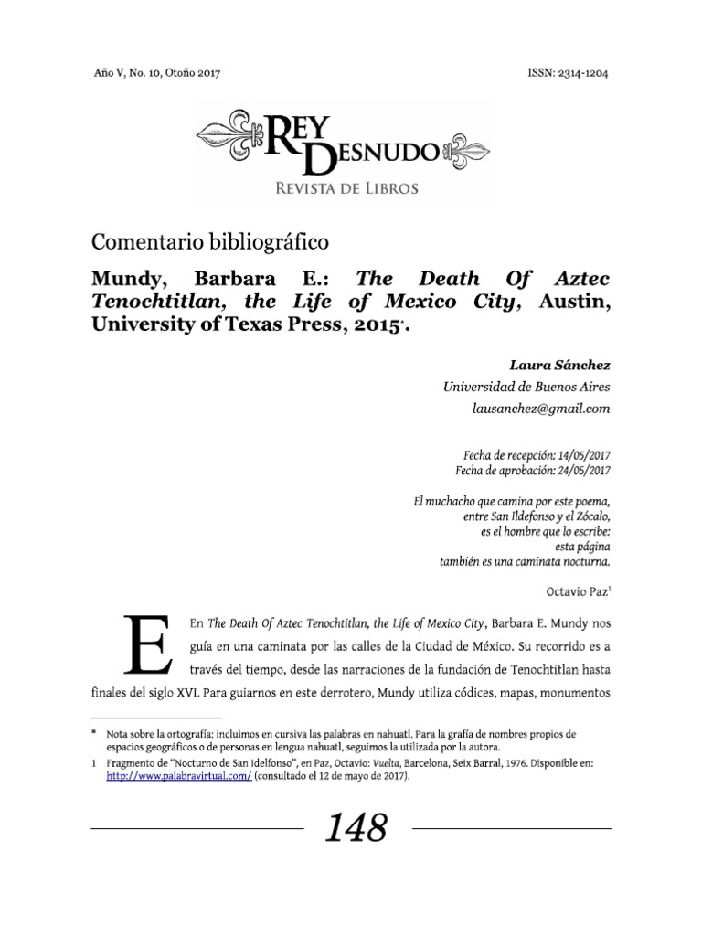 Laura Sánchez - Comentario Del Libro de Barbara Mundy | PDF