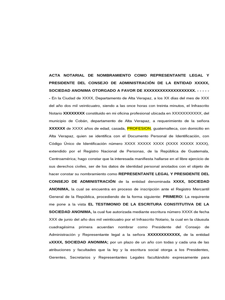 Acta de Nombramiento | PDF | Gobierno