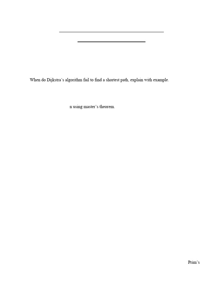 BCS 503 DAA Some Important Questions | PDF | Computer Science | Theoretical Computer Science