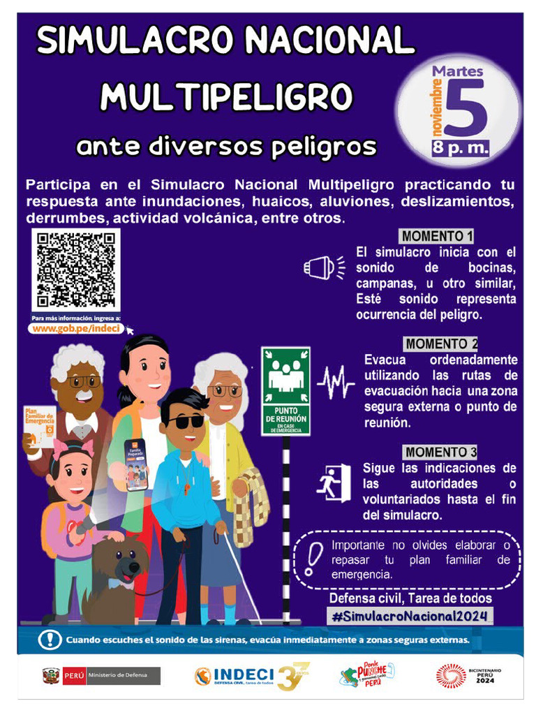 Ficha Sobre El Simulacro 5 de Noviembre Maestra Janet | PDF