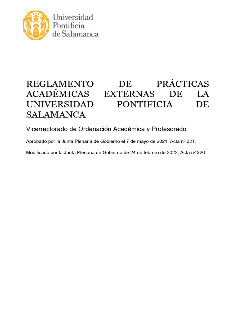 Reglamento Practicas Externas | PDF | Maestros | Plan de estudios
