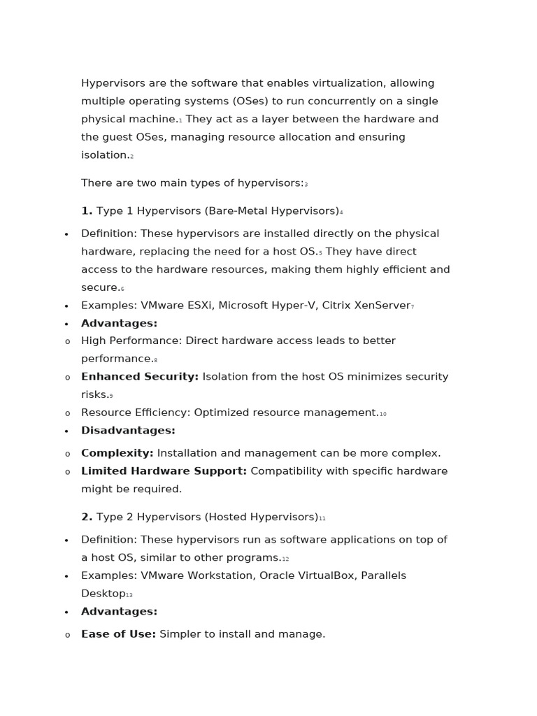 Types of Hypervisors Explained | PDF