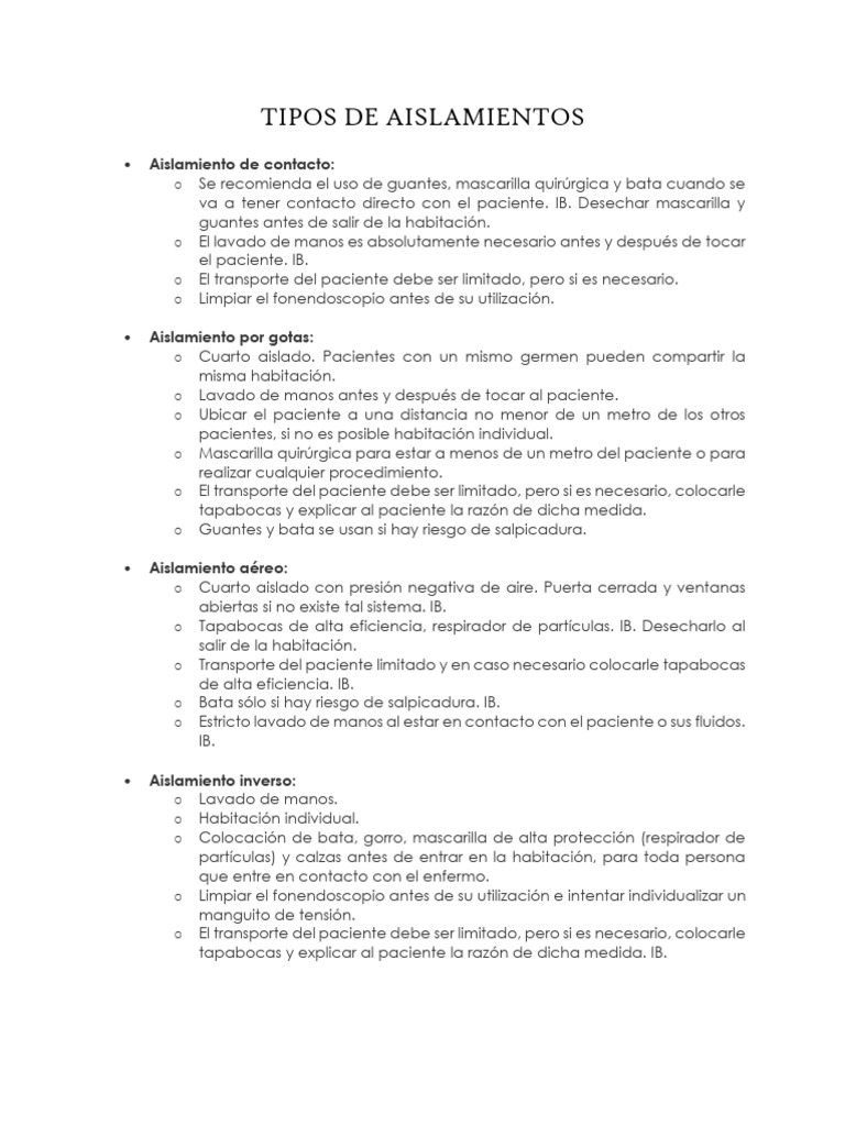 TIPOS DE AISLAMIENTOS | PDF