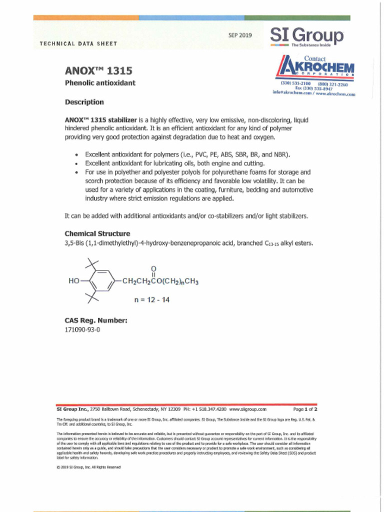 TDS Anox 1315 EN | PDF