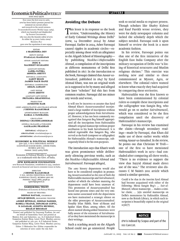 EPW_Economic_&_Political_Weekly,_Vol_60,_Issue_No_02,_11_January | PDF ...