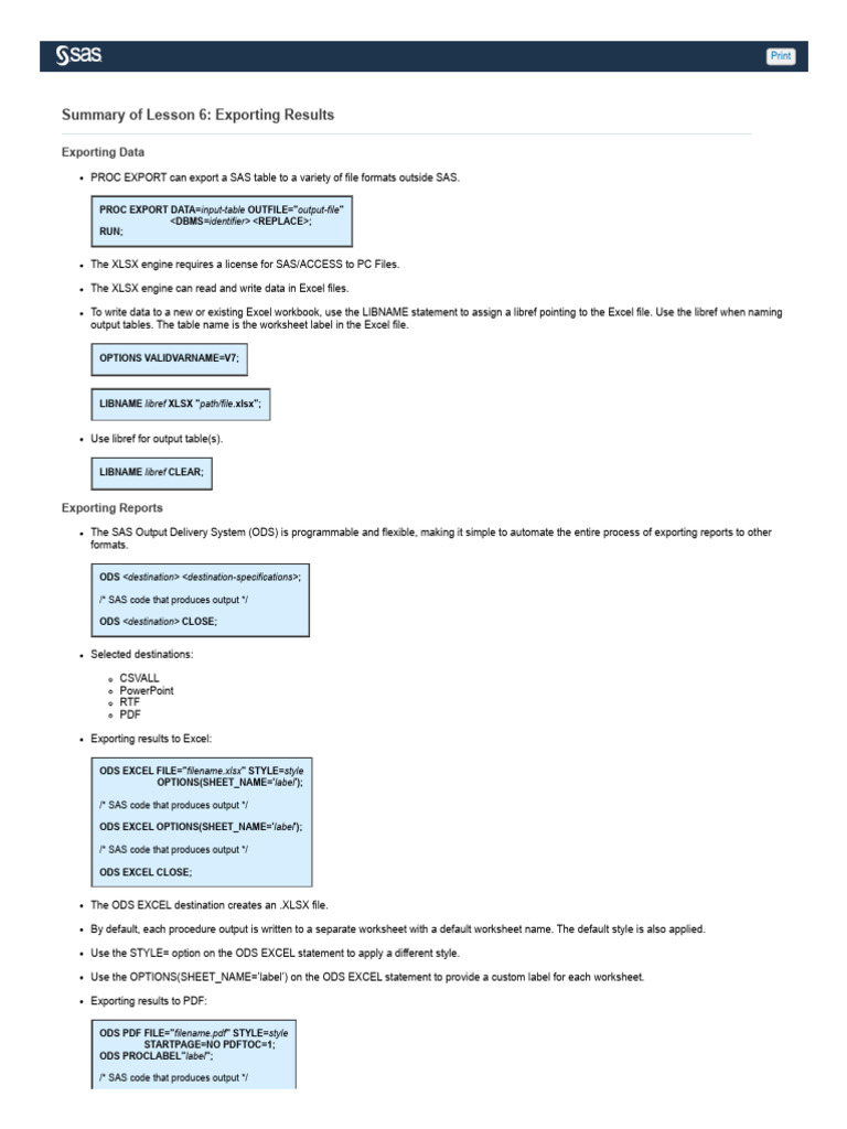 EPG1V2_Summary of Lesson 6_ Exporting Results | PDF | Microsoft Excel ... EPG1V2_Summary of Lesson 6_ Exporting Results | PDF | Microsoft Excel ...
