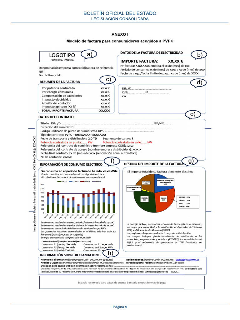 Nuevos Modelos Factura Electricidad | PDF