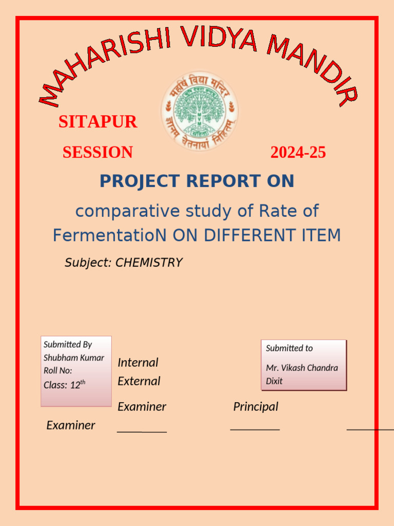 Comparative Study of Fermentation Rates | PDF