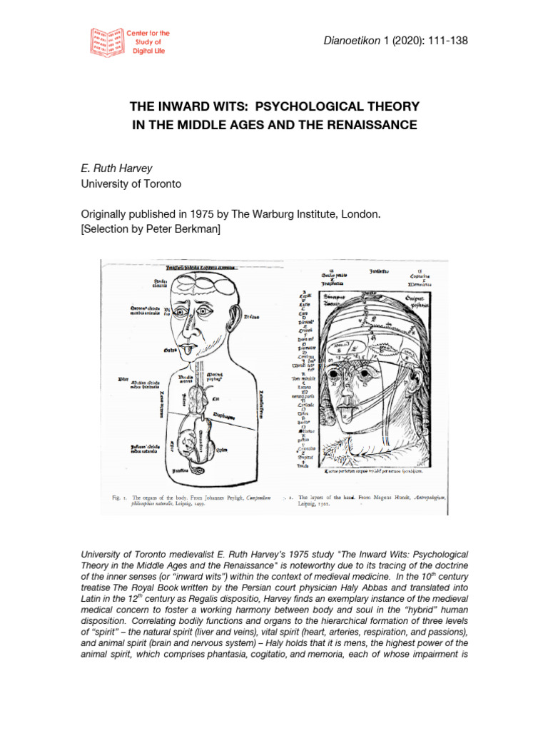 The Inward Wits Dianoetikon | PDF | Nous | Soul