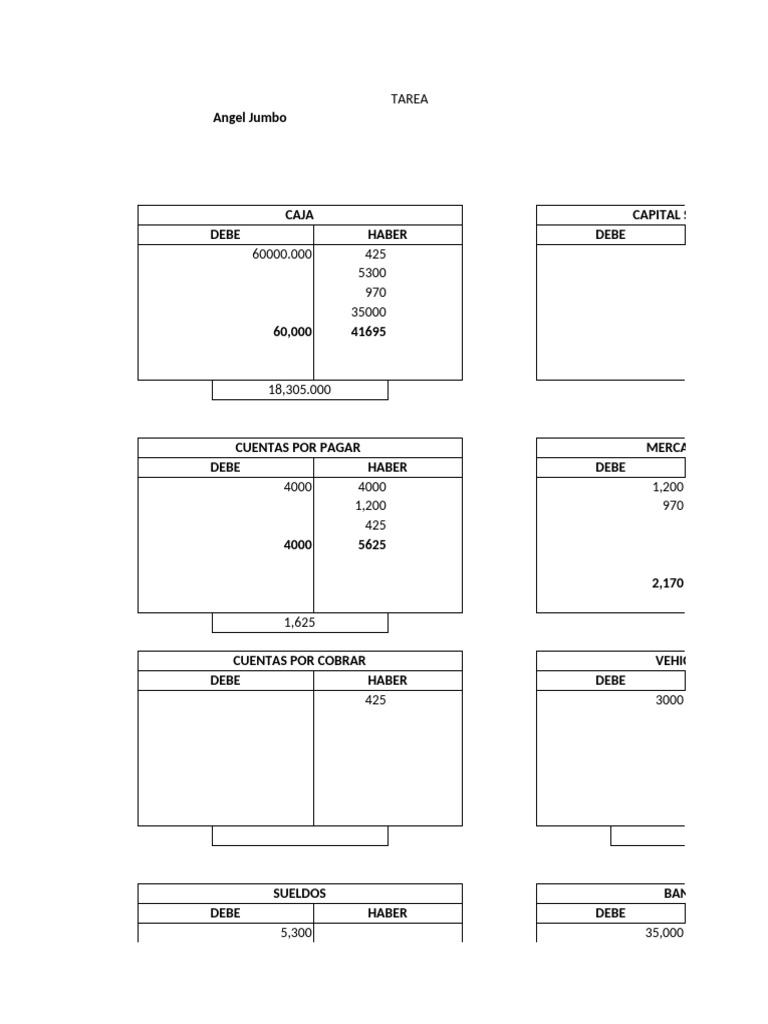 Tarea Libro Mayor Practica | PDF