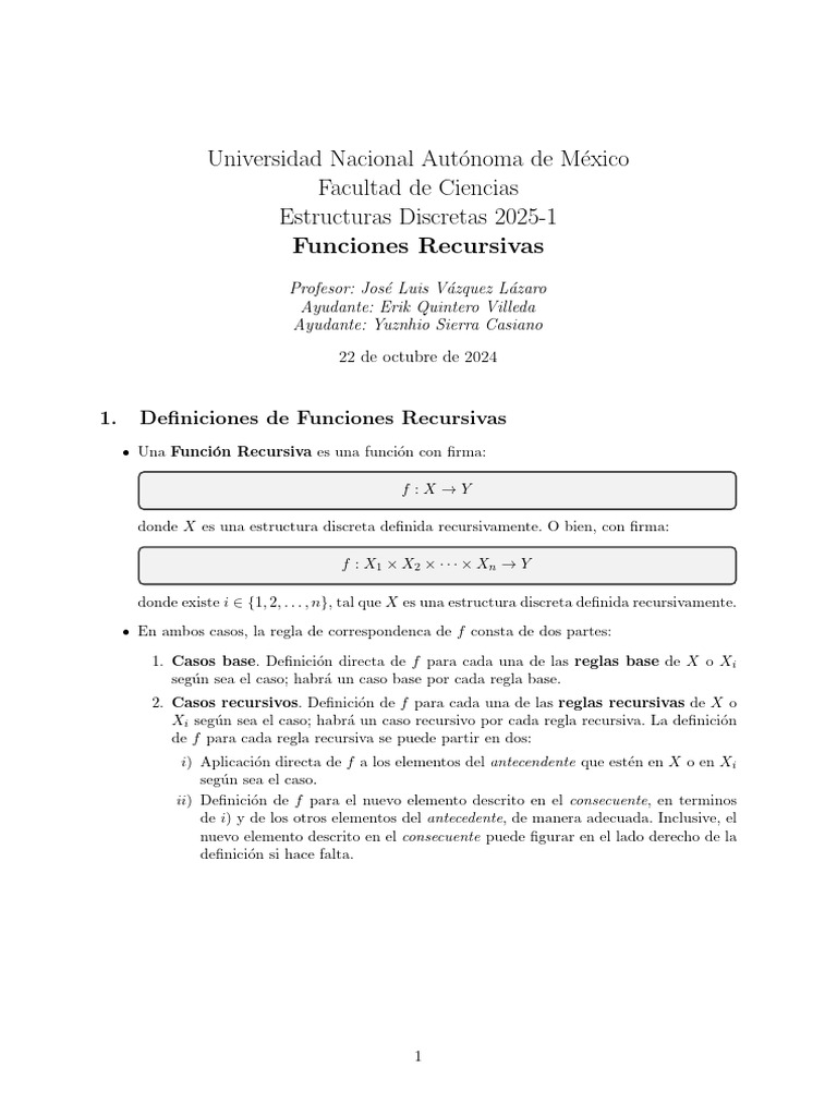Funciones Recursivas | PDF