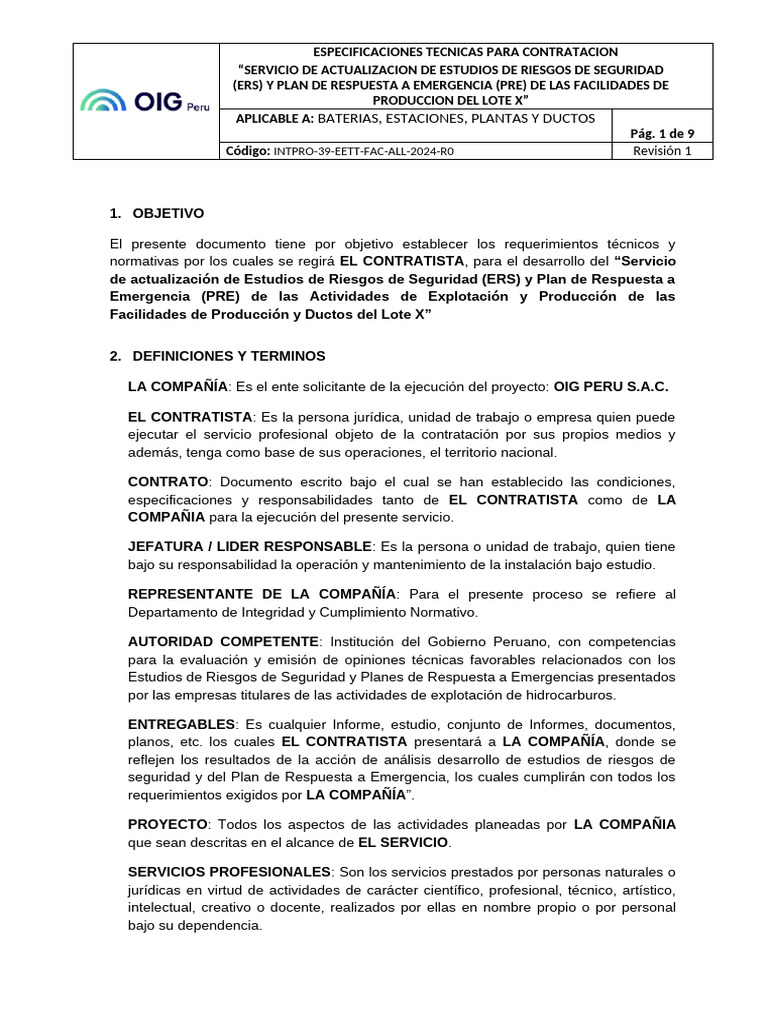 INTPRO-39-EETT-FAC-ALL-2024-R0_ERS y PRE_Facilidades LoteX | PDF | Business | Software