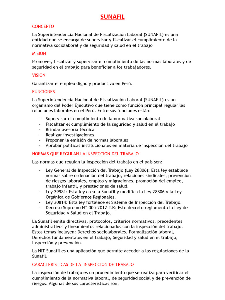 SUNAFIL | PDF | Derecho laboral | Valores