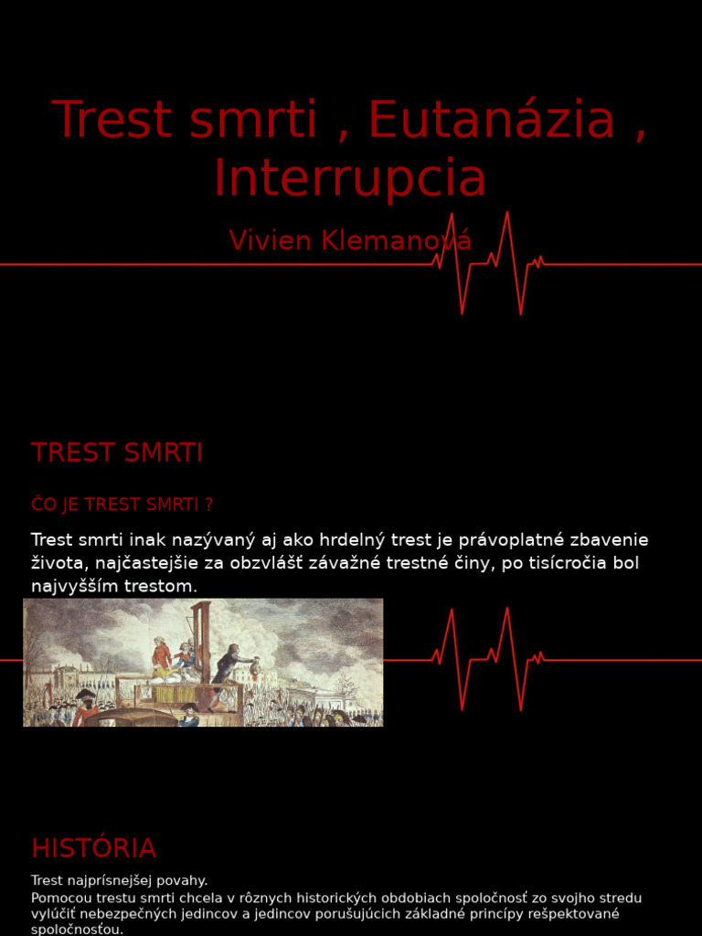 Trest Smrti, Eutanázia, Interrupcia | PDF