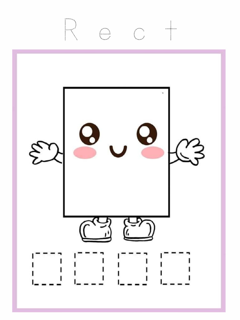 Rectangle Coloring Page Dashed Lines Dotted Font - The Art Kit | PDF