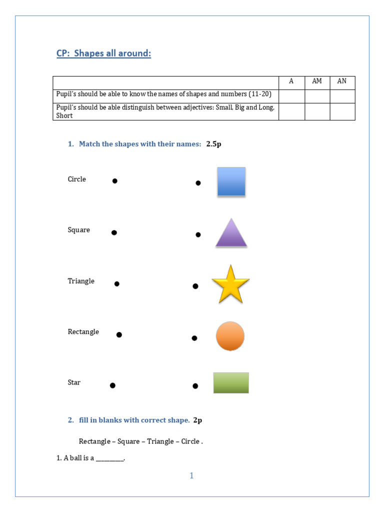 Primary_School_English_Exam_Shapes_and_Numbers[1] | PDF