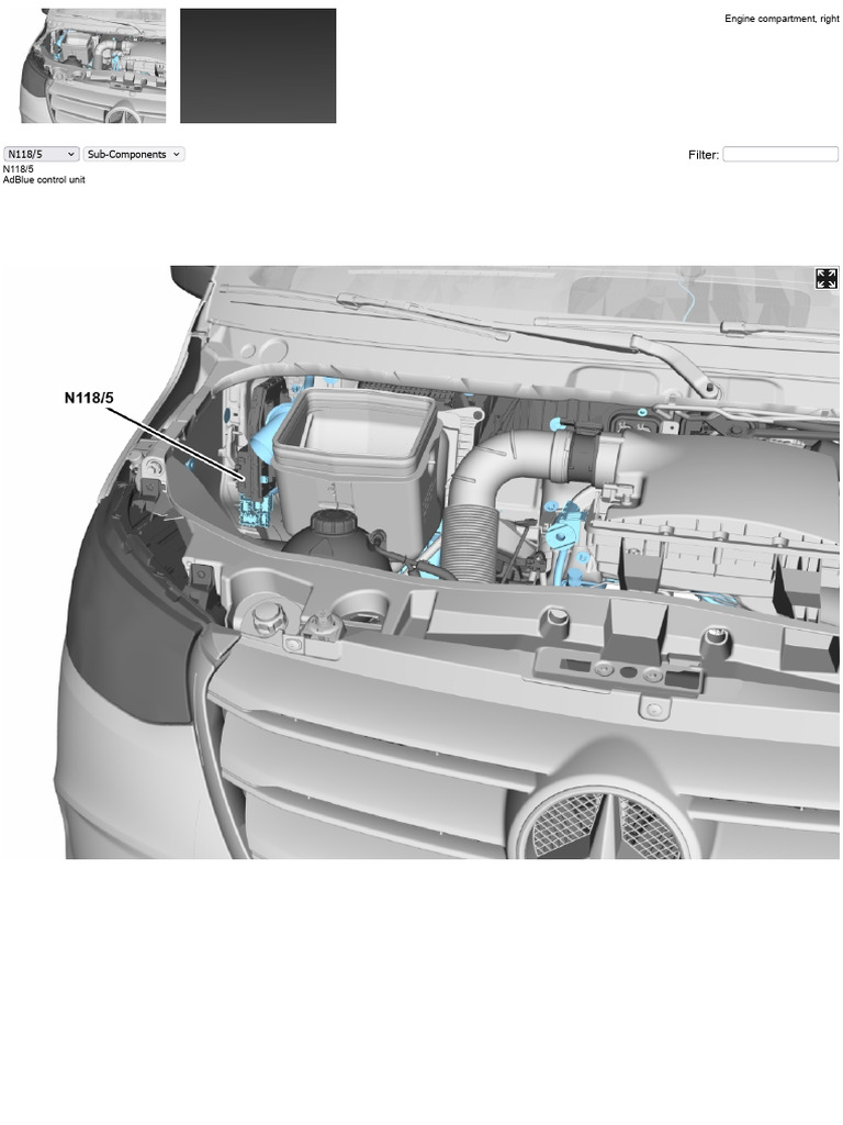 Sprinter W907 W910 2018 Ubicacion Ecu Adblue | PDF