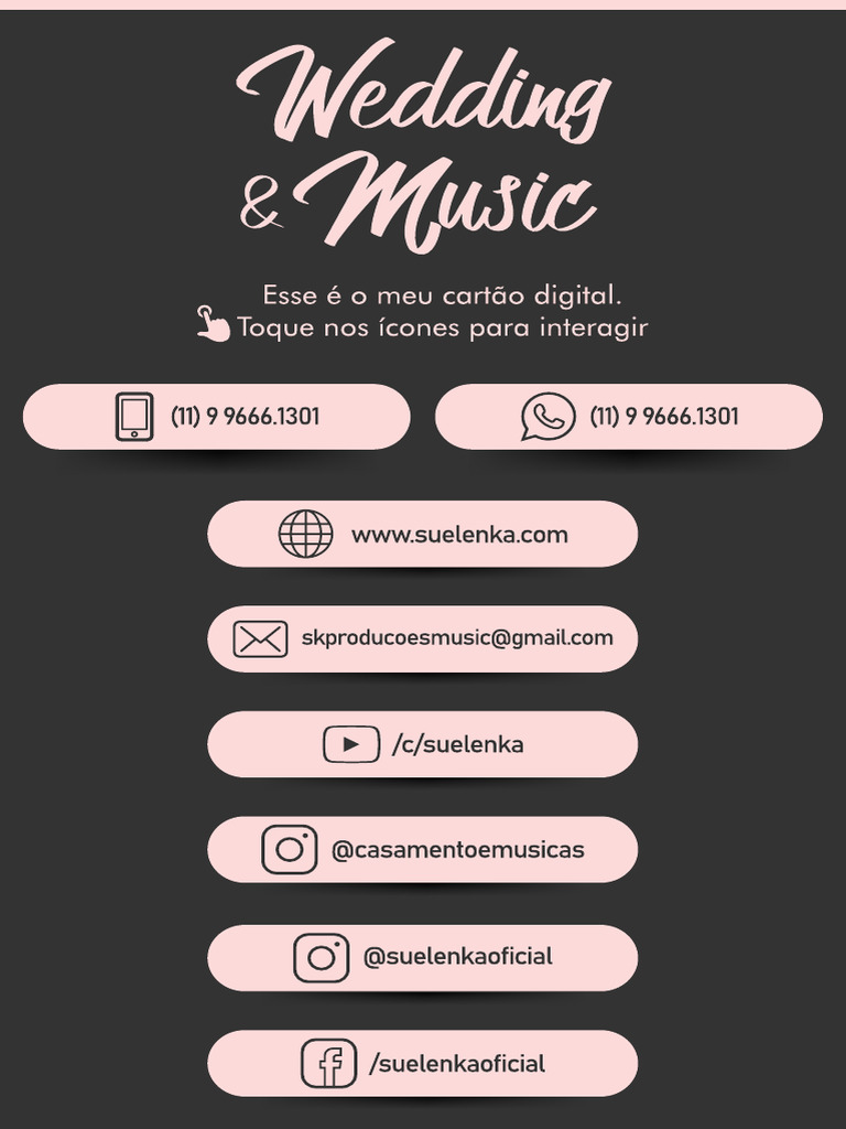 Cartão Wedding & Music Digital | PDF