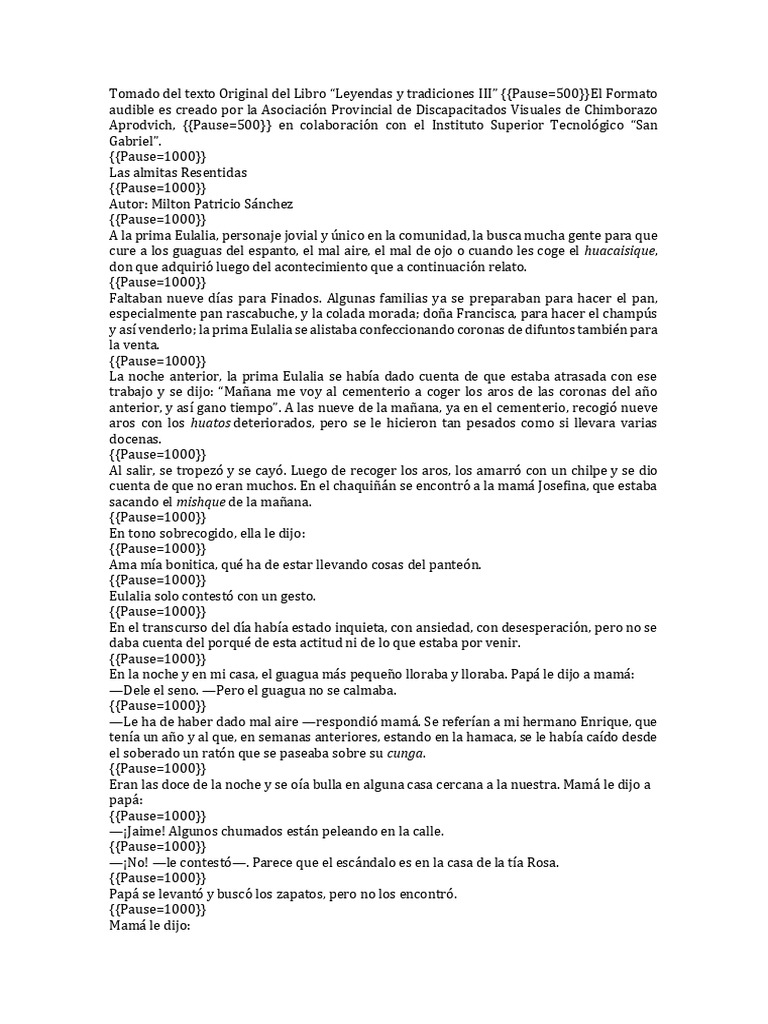 Las Almitas Resentidas | PDF