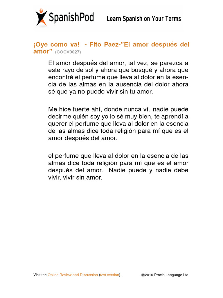 Spanishpod OCV0027 | PDF