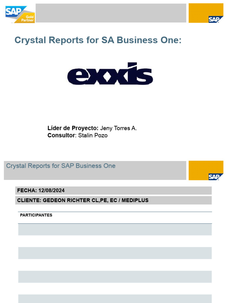GR-MP-Exxis - Instructivo Crystal Reports | PDF | Active X Data Objects | Software